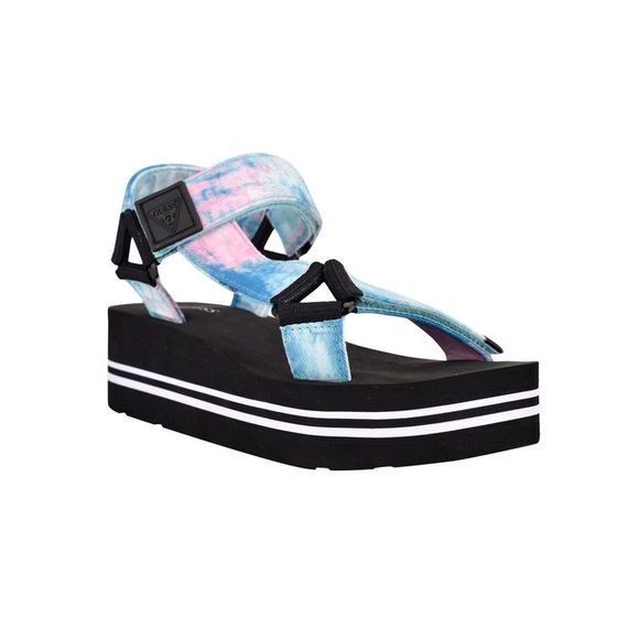 Guess | Shoes | Guess Womens Light Blue Platform Logo Avin Round Toe ...